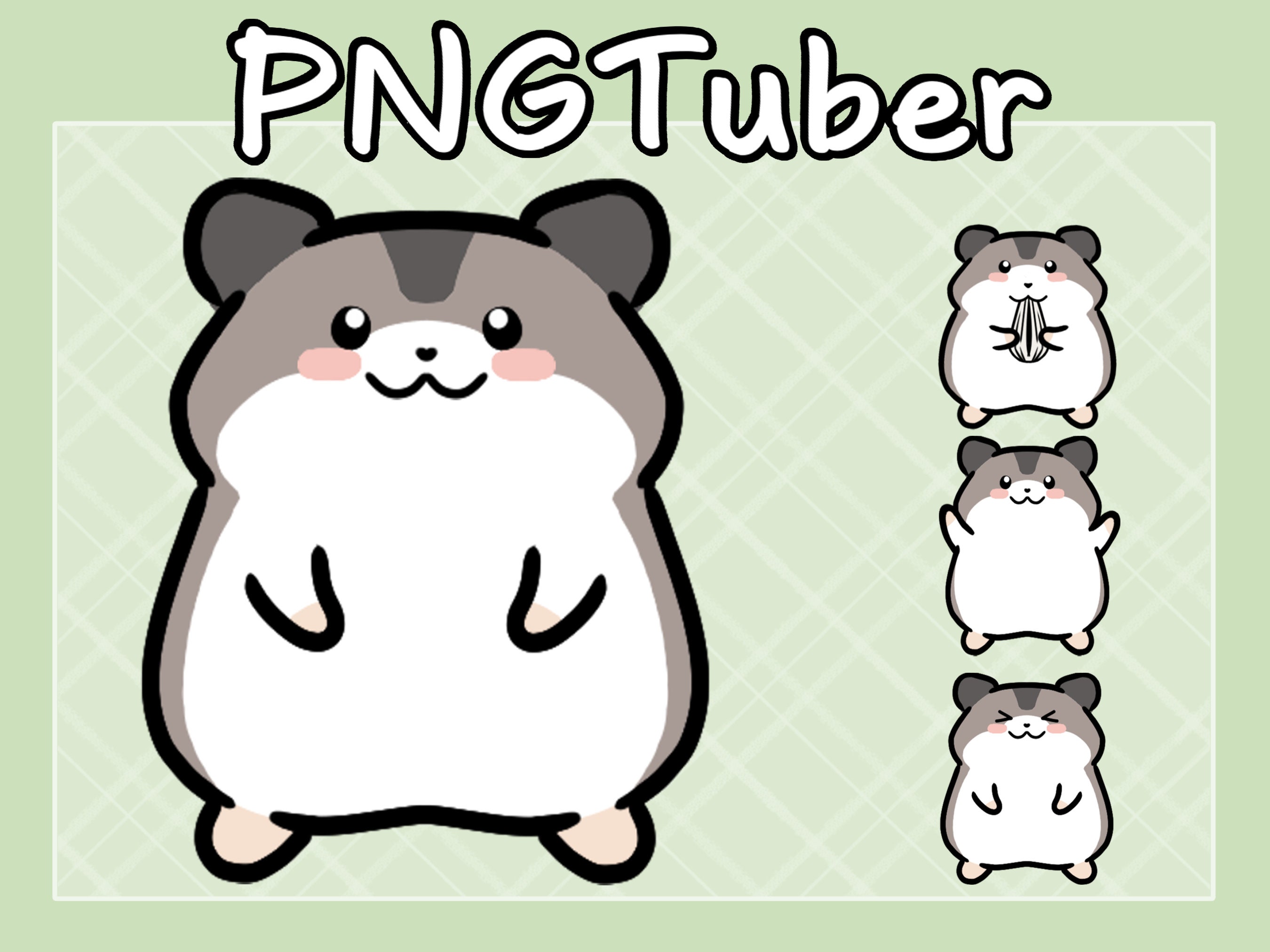 PNGTUBER Gray Hamster Cute Kawaii Reactive Png Image - Etsy