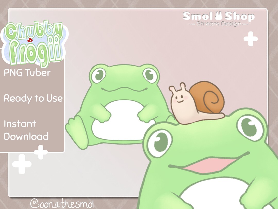 Frogii Pngtuber Vtuber Frog Cute Kawaii Green Frog Streaming - Etsy