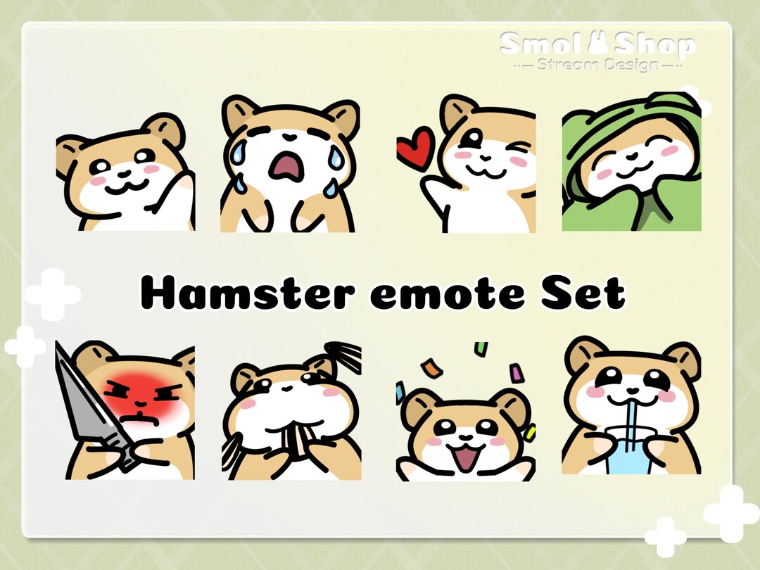 Hamster Emote Set Cute Orange Hamster Twitch Discord - Etsy