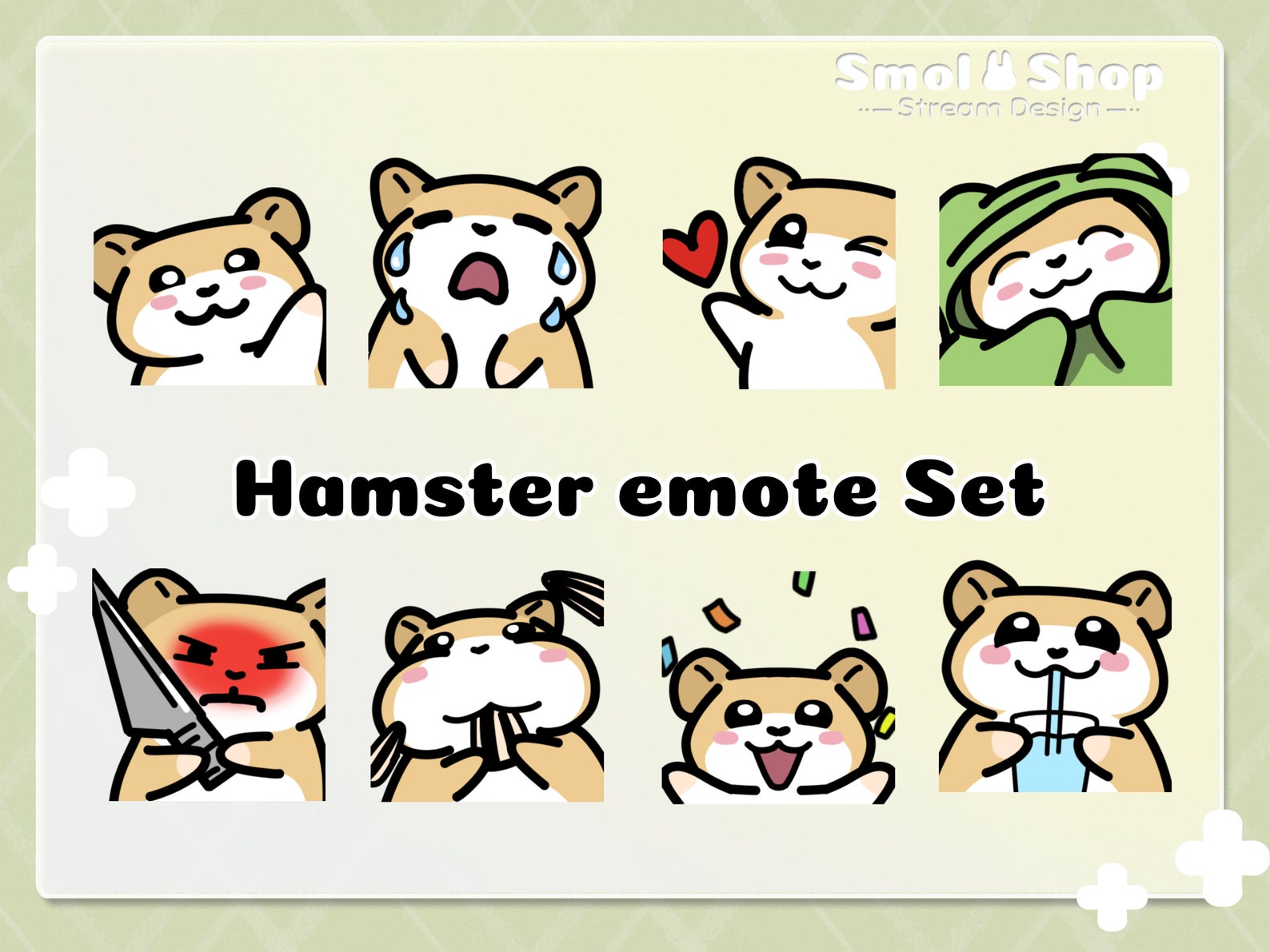 Hamster Emote Set Cute Orange Hamster Twitch Discord - Etsy