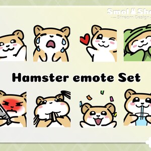 Hamster Emote Set Cute Orange Hamster Twitch Discord - Etsy