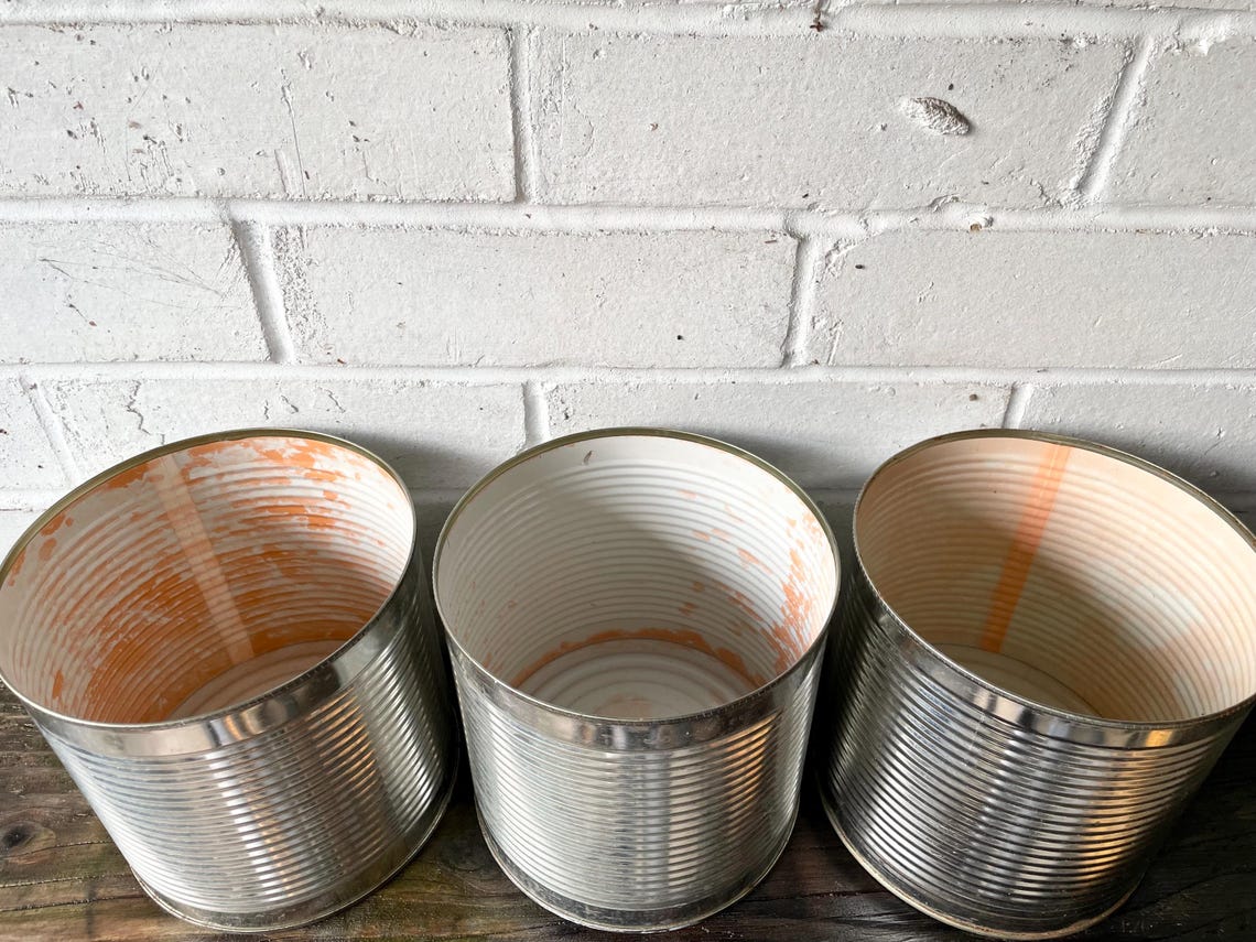 Set of 3 Large Tin Cans for Crafting and Upcycling. - Etsy