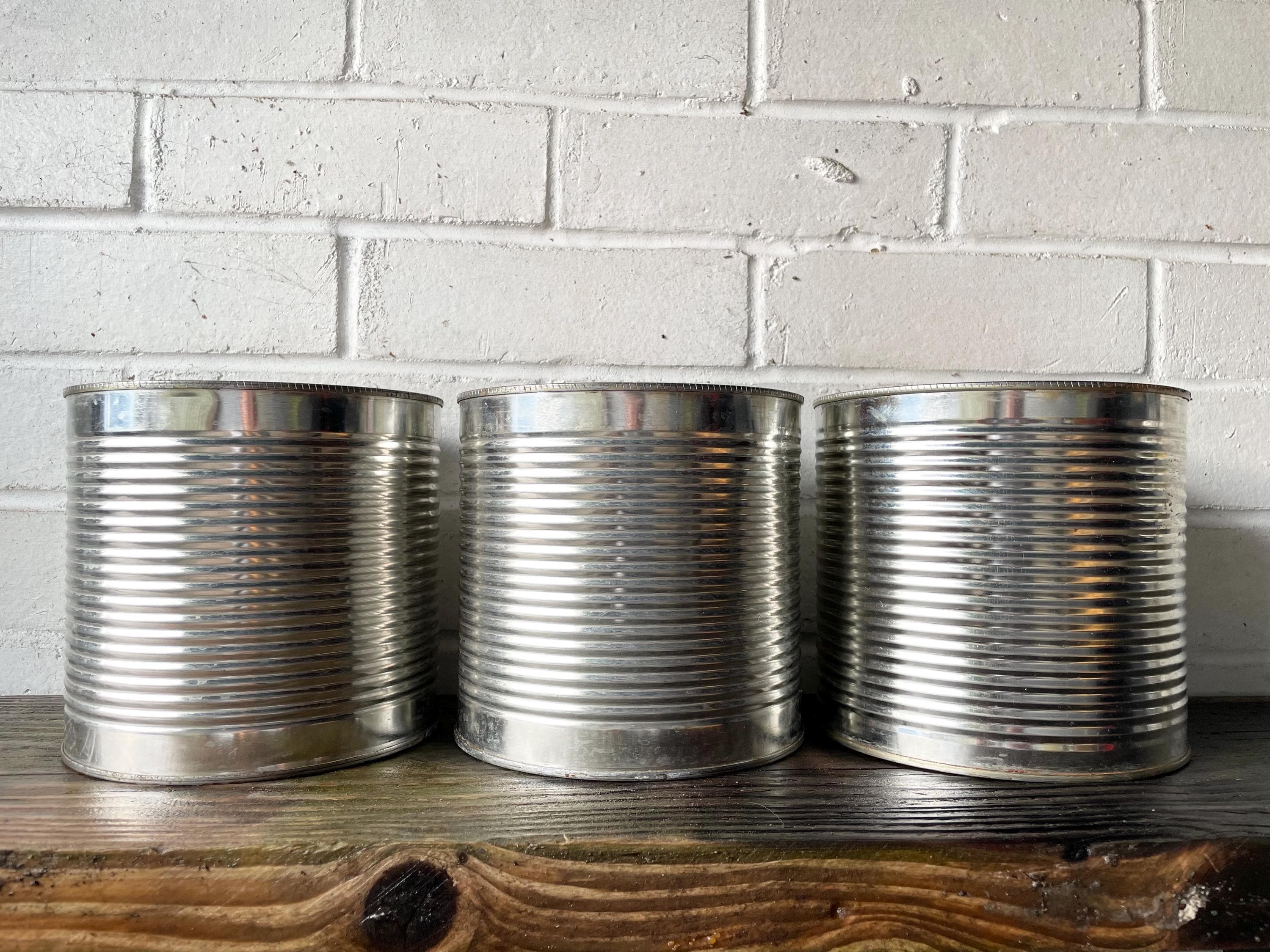 Set of 3 Large Tin Cans for Crafting and Upcycling. - Etsy