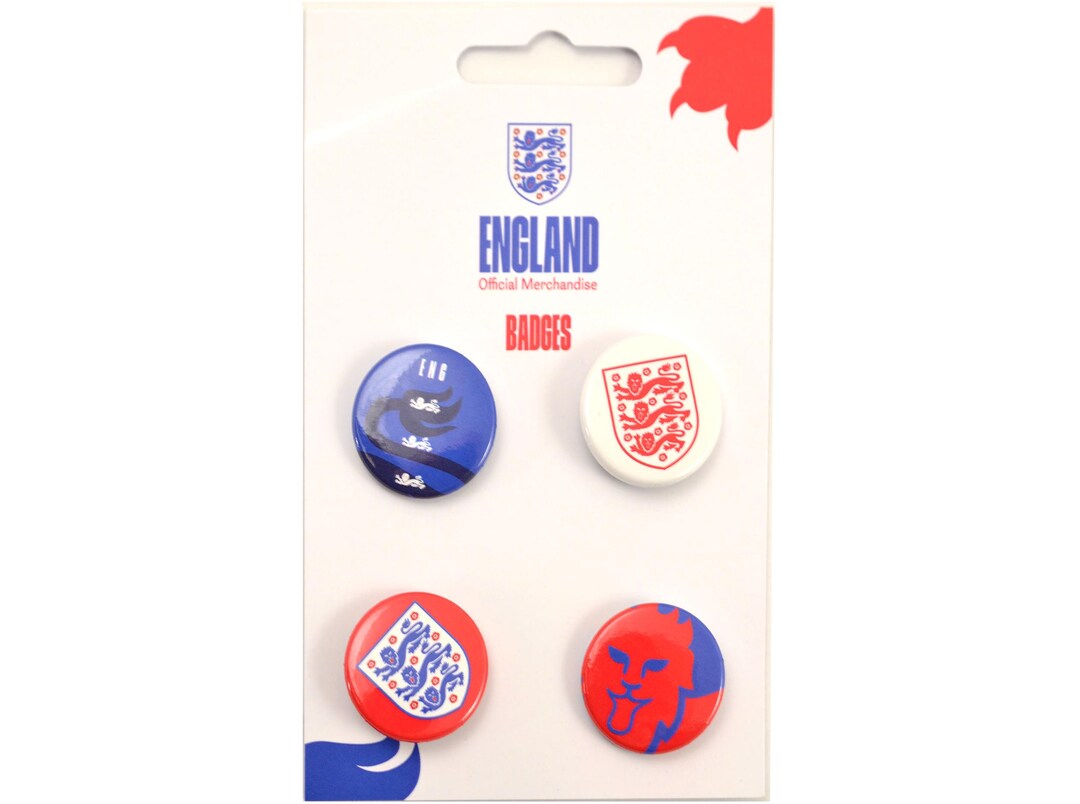 England Four Pack Button Badges - Etsy