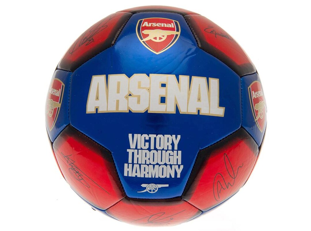 Arsenal Victory Through Harmony Signature Ball Size 5 Red Blue - Etsy