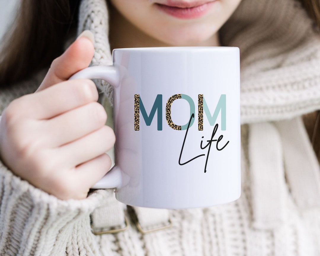 Mom Life Coffee Mug, Cute Cheetah Mom Life Mug, Leopard Mom Life Mug ...