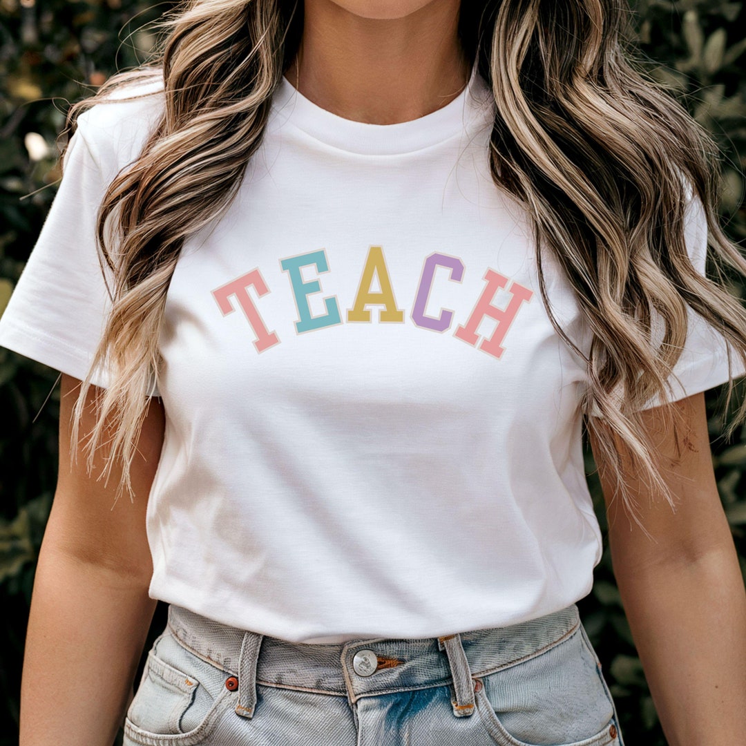 Teach Shirt, Varsity Teacher Shirt, Back to School Tshirt, Gift for ...