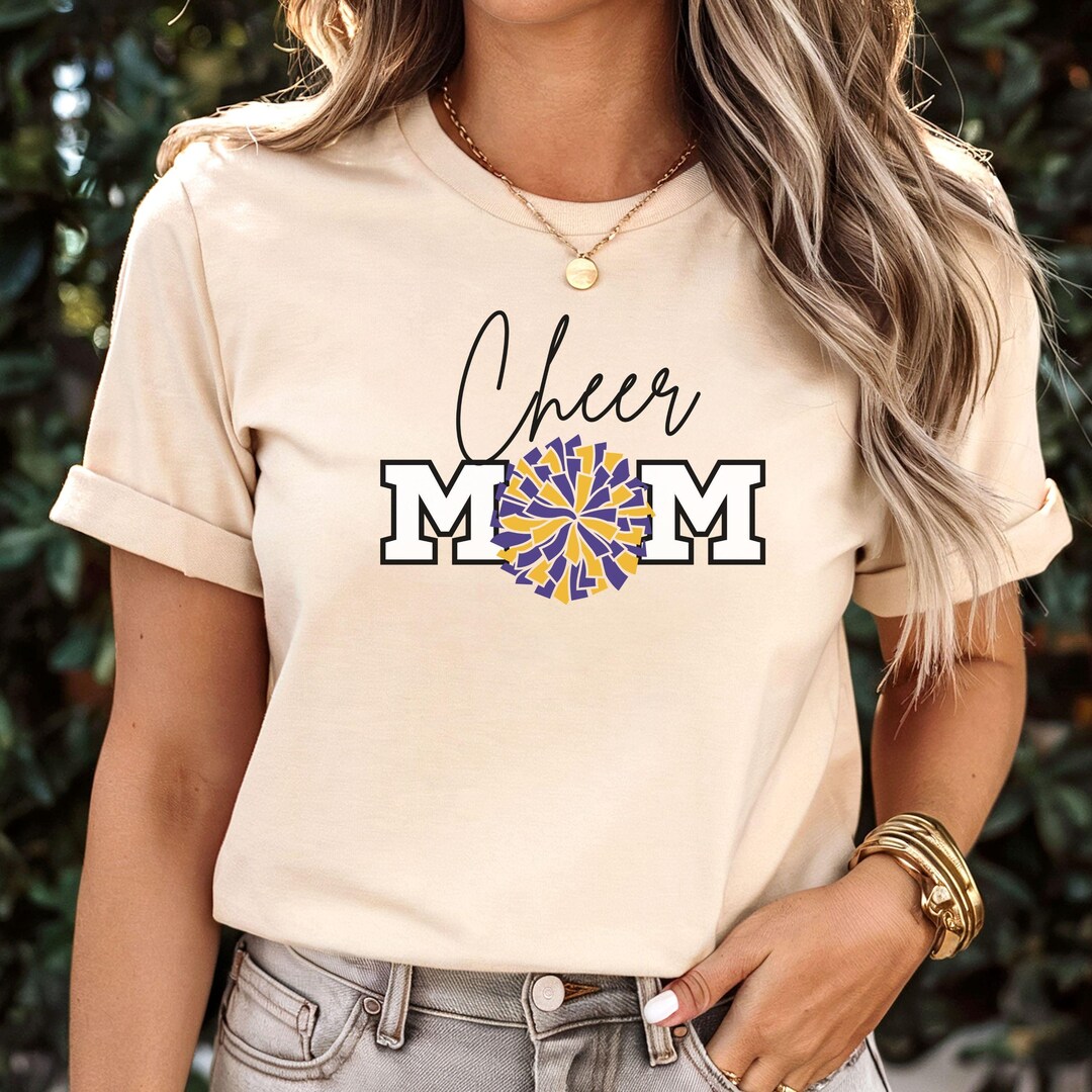 Cheer Mom Shirt, Custom Cheer Shirt for Mom, Cheer Competition Tshirt ...