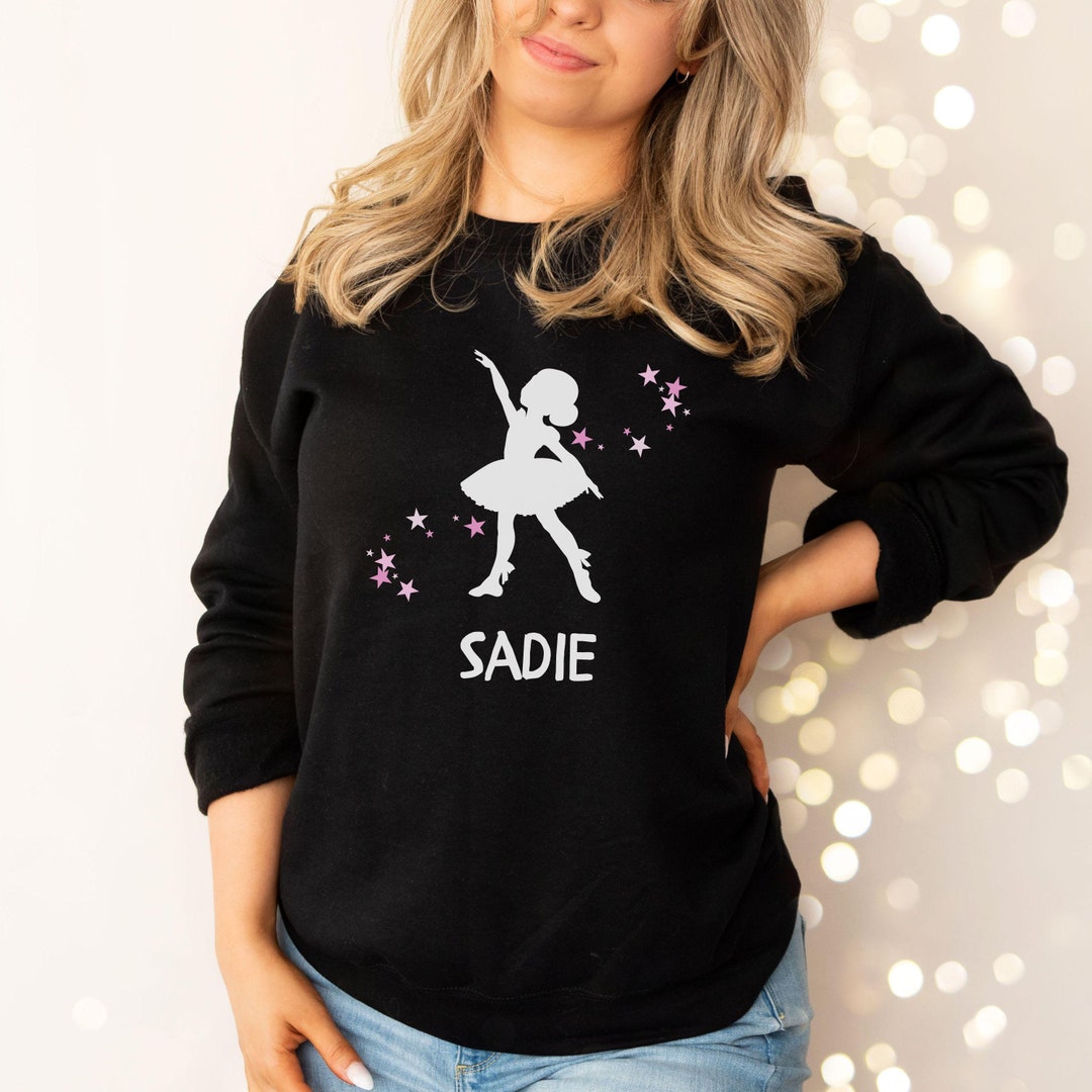 Personalized Ballet Dancer Sweatshirt, Custom Ballerina Sweater, Kids ...
