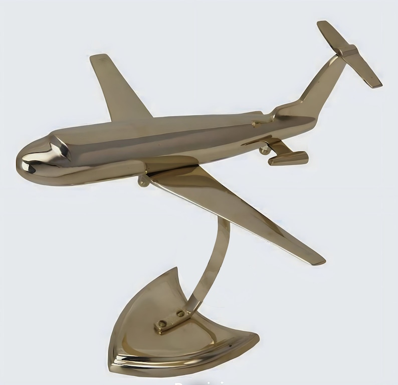 Brass Airplane Model on Stand: Vintage Aviation Sculpture - Etsy