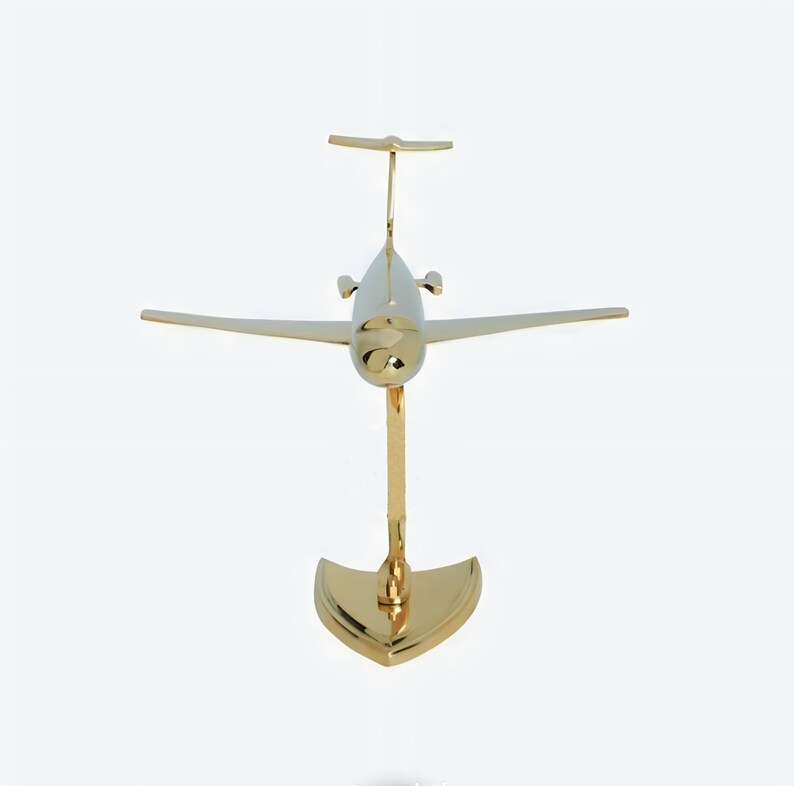 Brass Airplane Model on Stand: Vintage Aviation Sculpture - Etsy