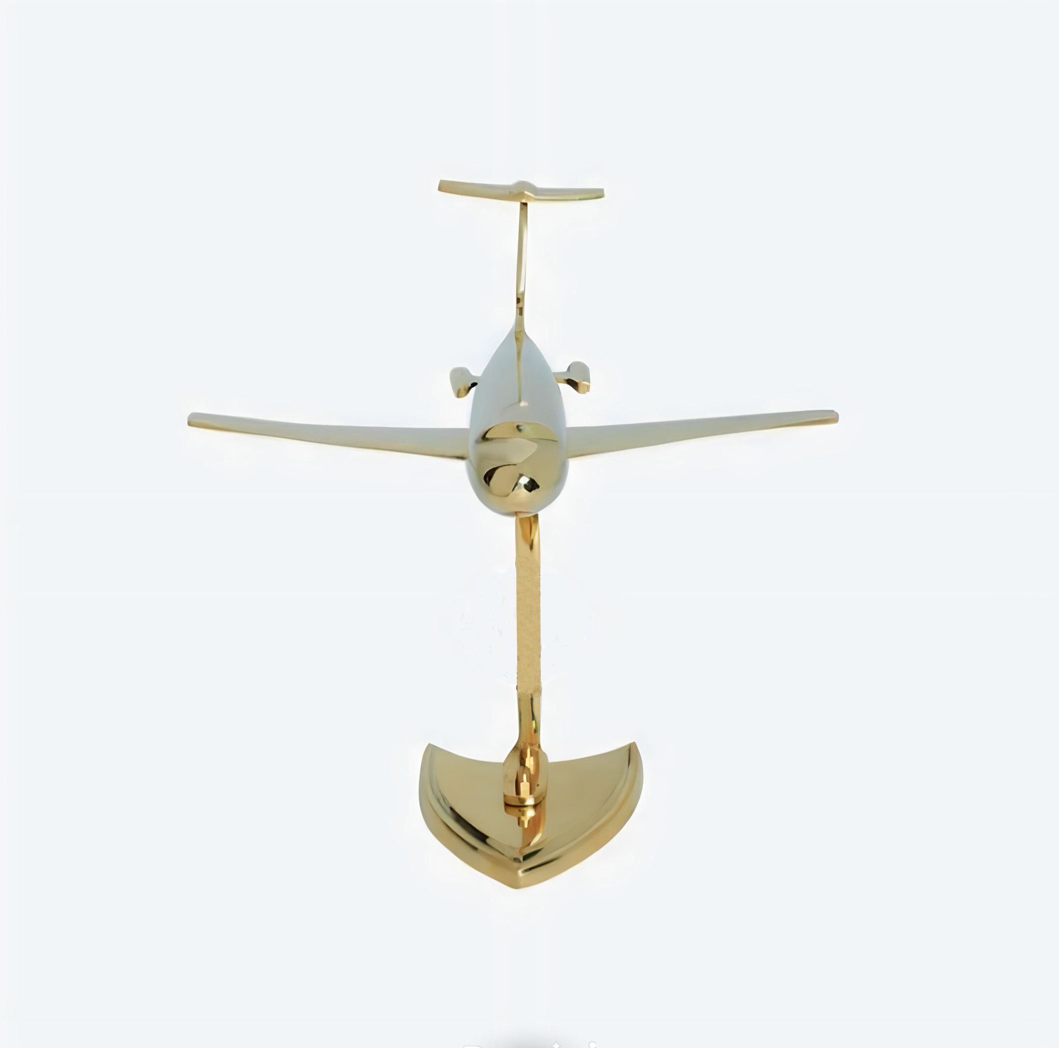Brass Airplane Model on Stand: Vintage Aviation Sculpture - Etsy