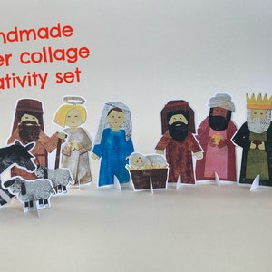 Printable Pdf Paper Nativity Set, Collage, Printable Nativity for Kids ...