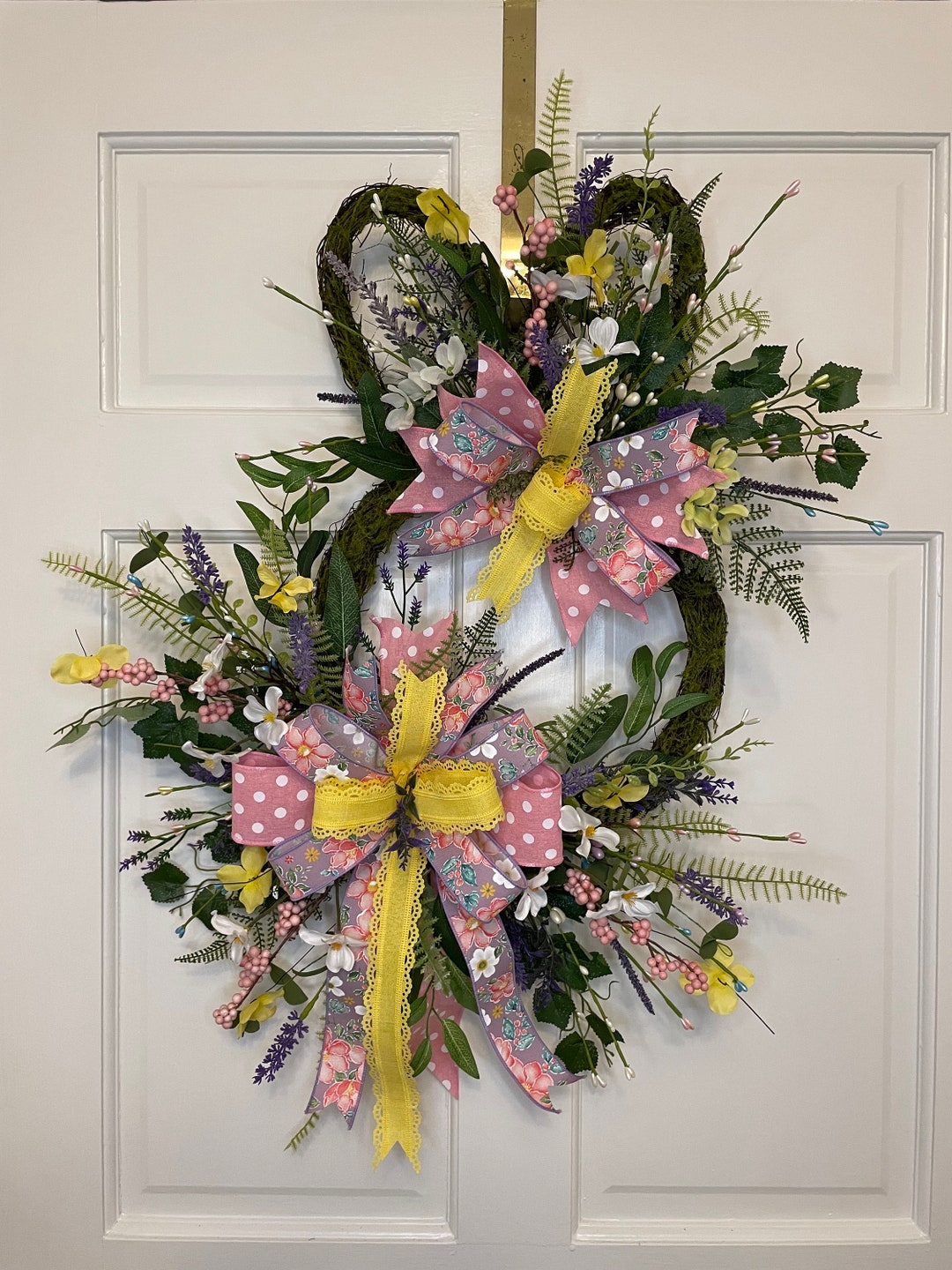 Bunny Grapevine Wreath Spring Easter - Etsy