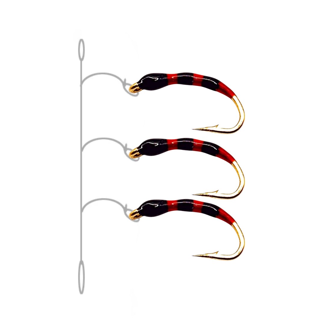 Highly Effective Red-black "stucki" Rig, Sizes 12-16, for Whitefish ...