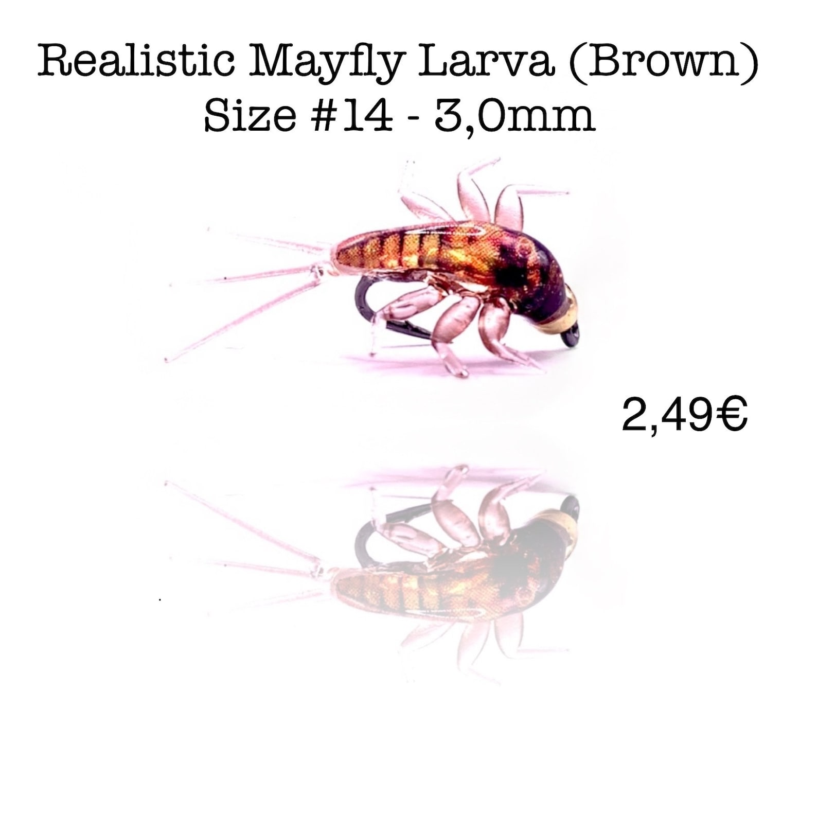3 Pieces - Realistic Mayfly Larva / Nymph - Fly Fishing Lure - Etsy