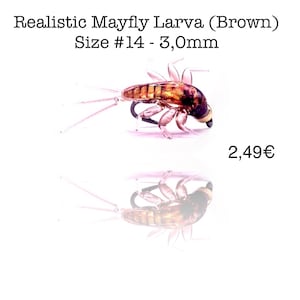 3 Pieces - Realistic Mayfly Larva / Nymph - Fly Fishing Lure - Etsy