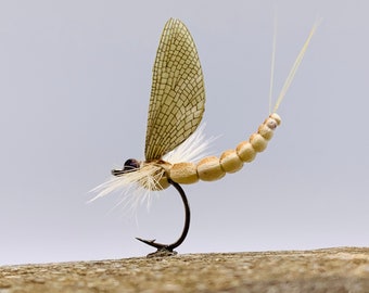 MAY FLY Realistic Mayfly Size 12 Fly Fishing Fishing Lure Yellow - Etsy