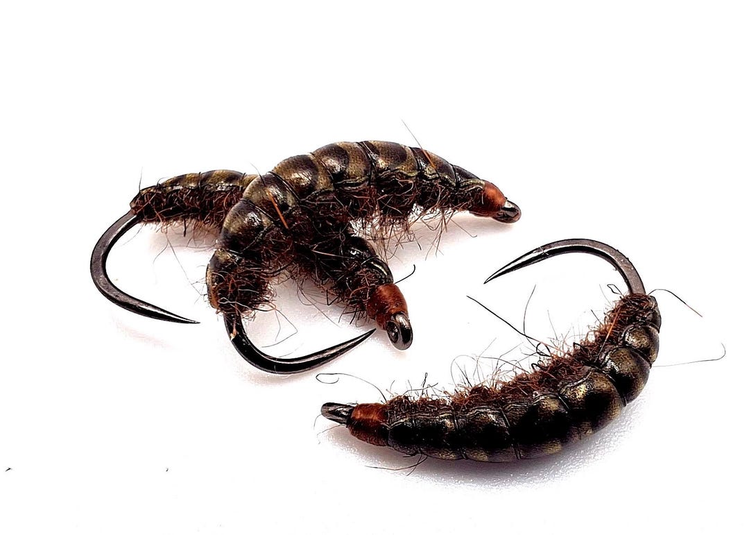 3 Pieces Realflex Gammarus - Scud (realistic) - BROWN SHRIMP - Fly ...