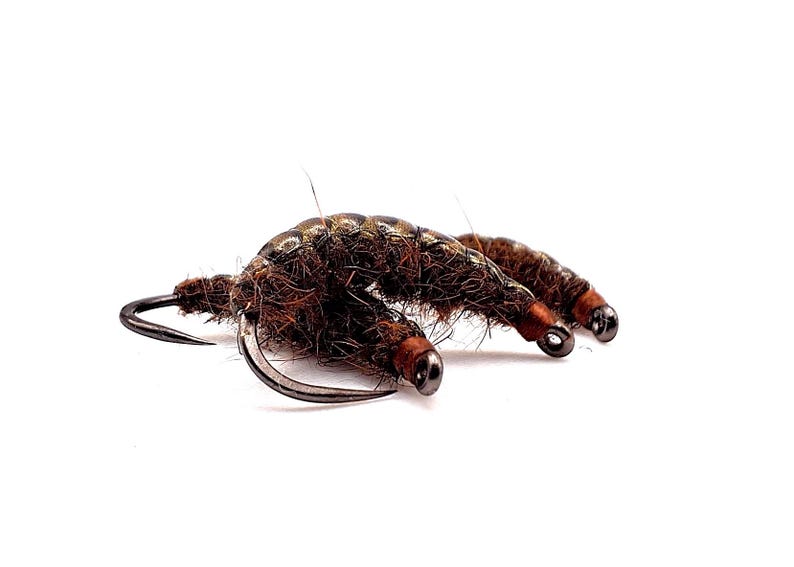 3 Pieces Realflex Gammarus - Scud (realistic) - BROWN SHRIMP - Fly ...