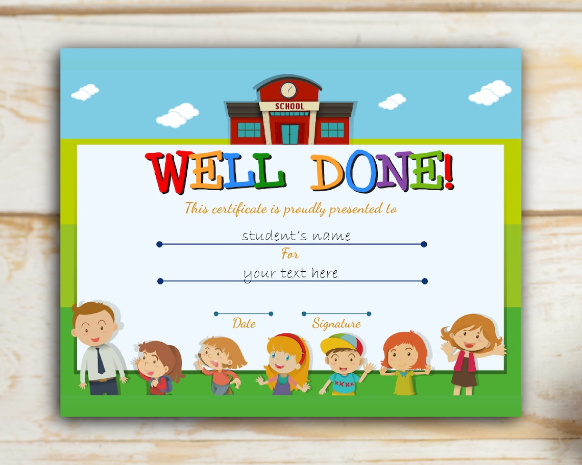 Certificate of Achievement, Certificate of Achievement for Kids, Kids ...