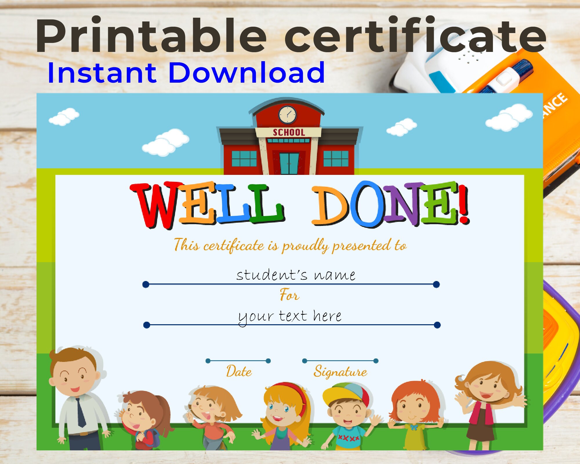 Certificate of Achievement, Certificate of Achievement for Kids, Kids ...
