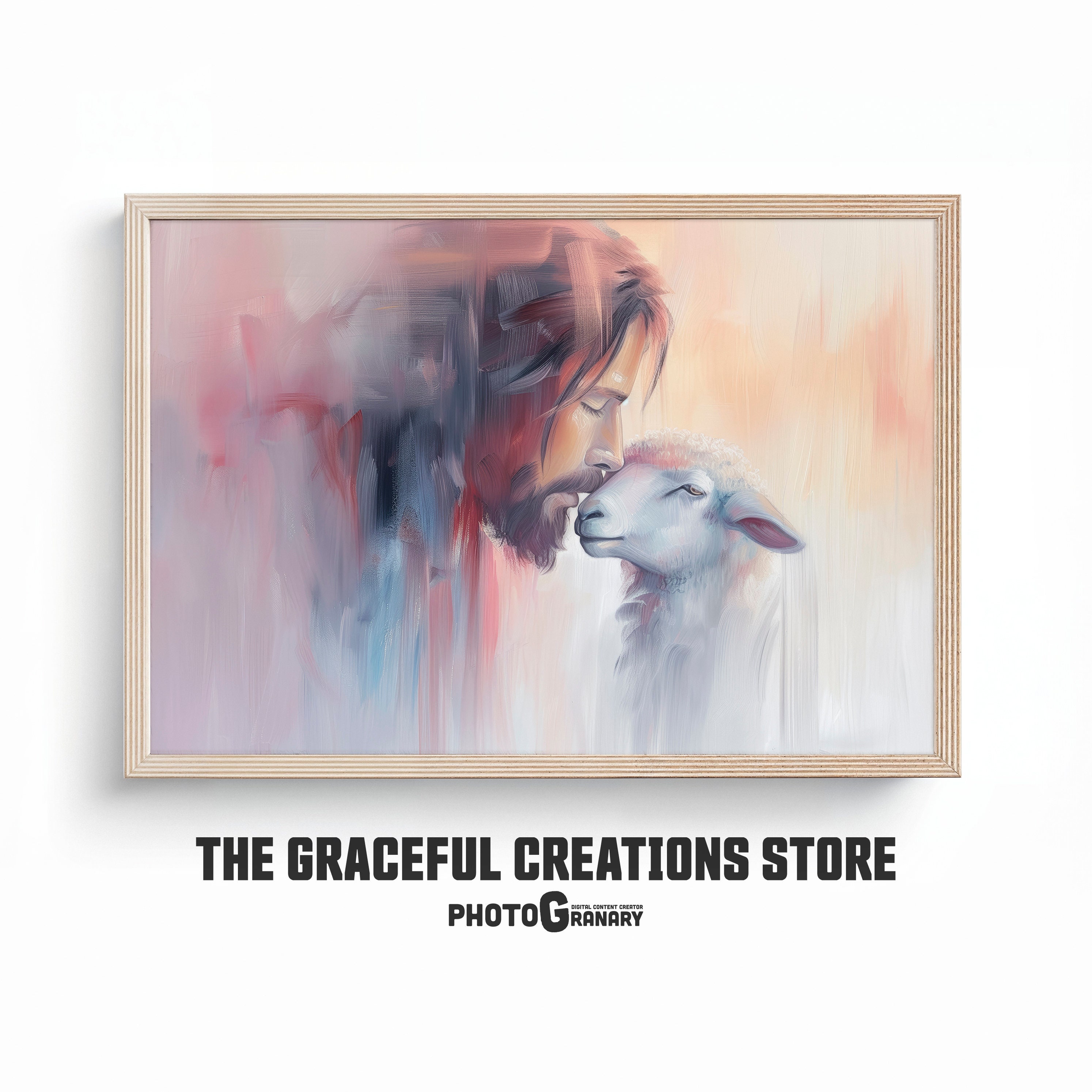 PRINTABLE Parable of the Lost Sheep Art Inspirational Biblical Scene ...