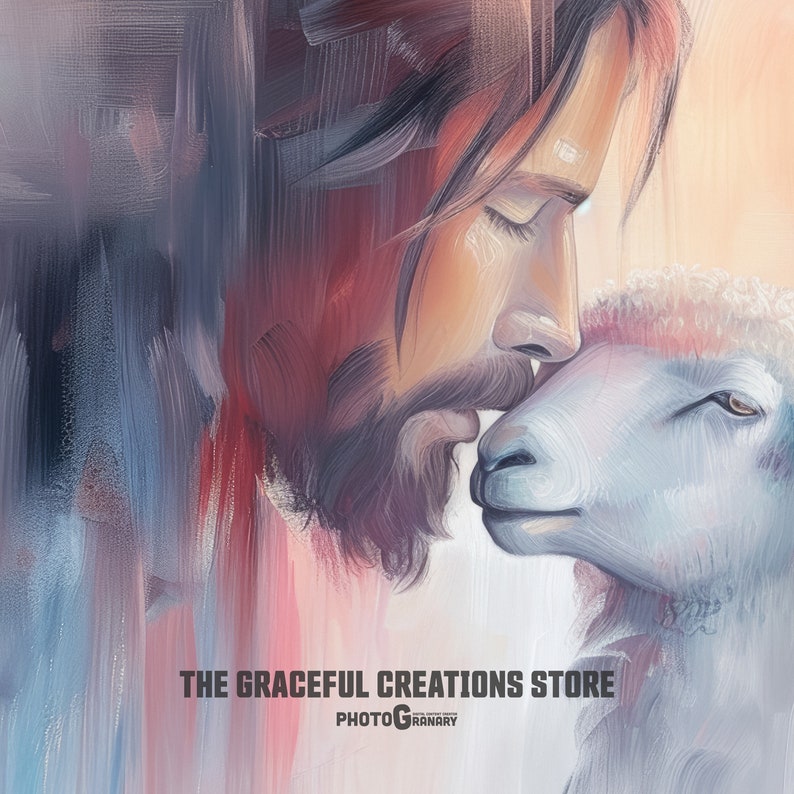 PRINTABLE Parable of the Lost Sheep Art Inspirational Biblical Scene ...