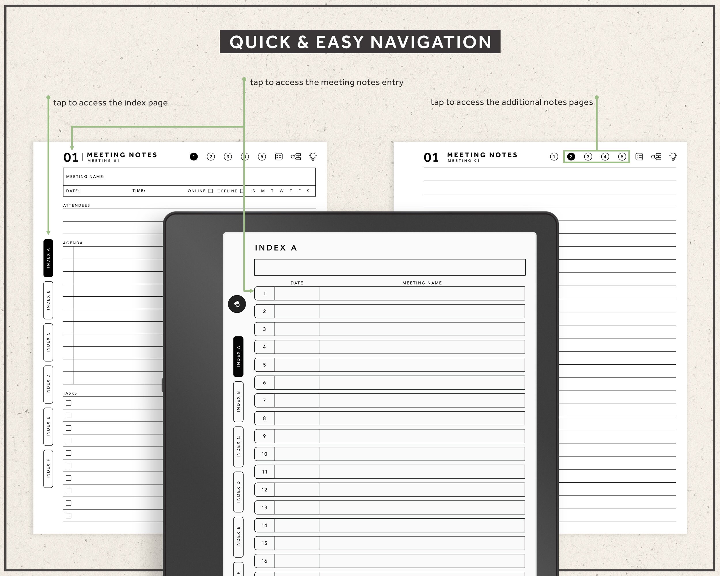 Kindle Scribe Meeting Notes Template, Meeting Book, Kindle Scribe ...
