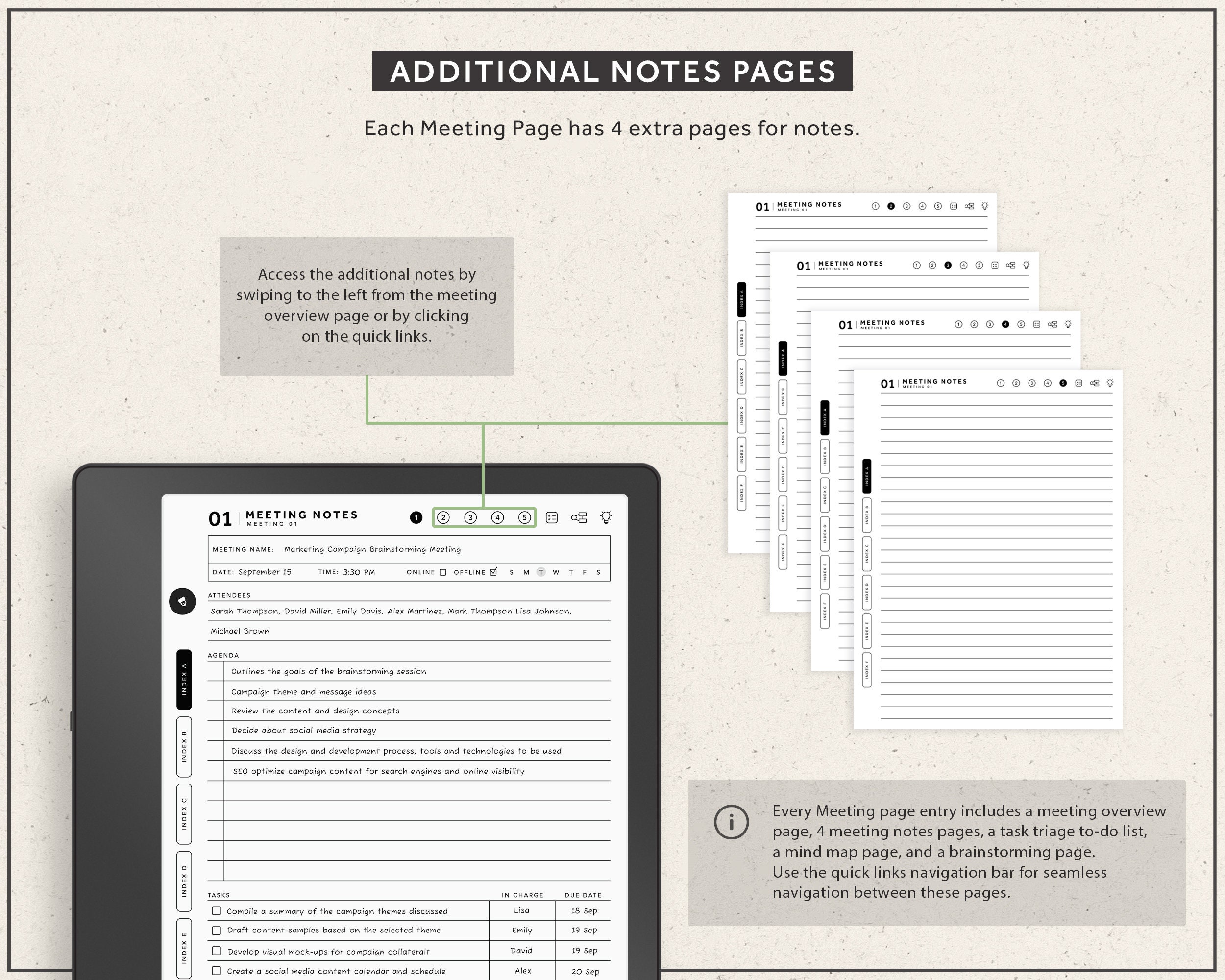 Kindle Scribe Meeting Notes Template, Meeting Book, Kindle Scribe ...