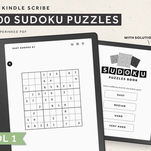 Kindle Scribe Sudoku Puzzles Book Hyperlinked Digital Sudoku - Etsy