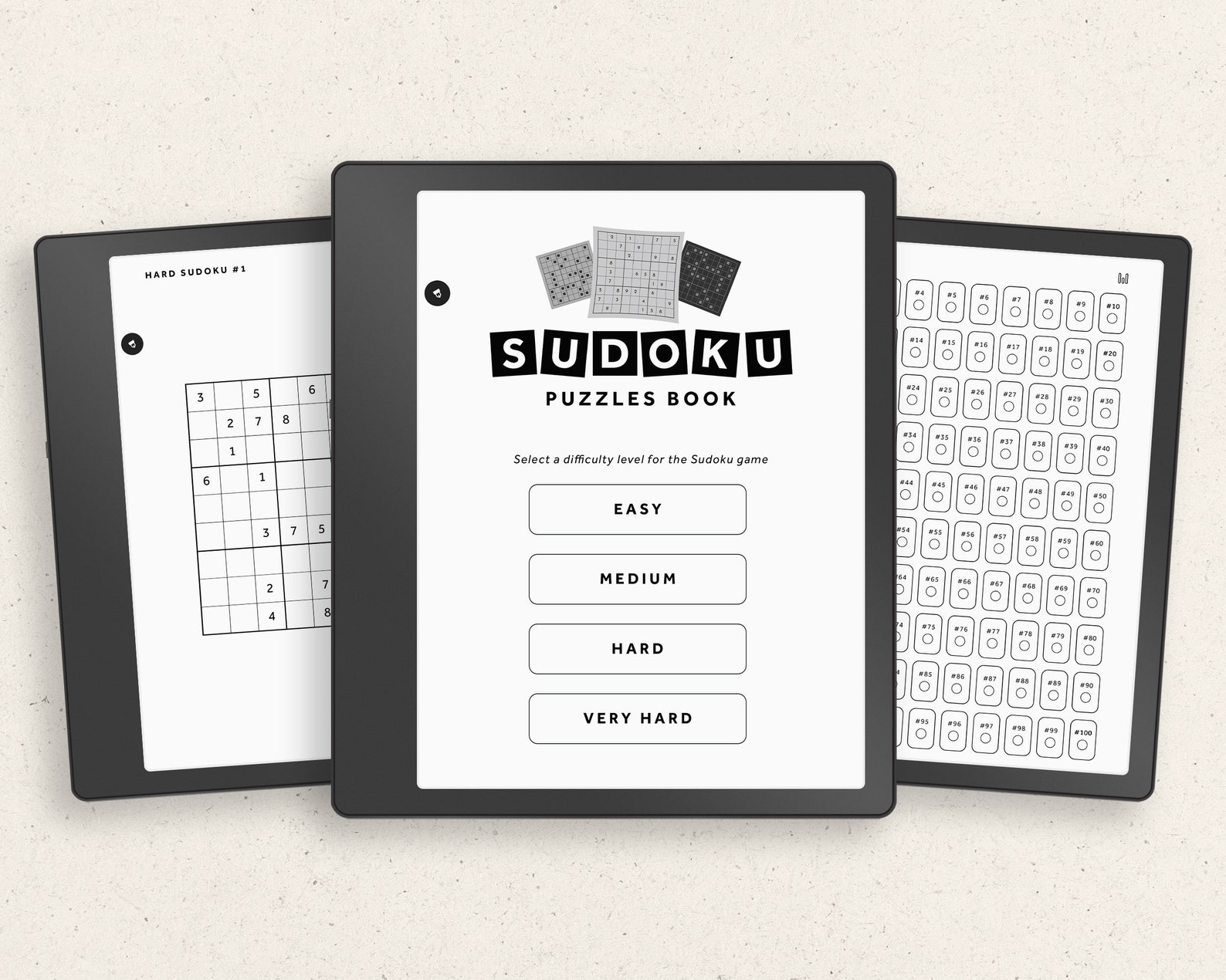 Kindle Scribe Sudoku Puzzles Book Hyperlinked Digital Sudoku - Etsy