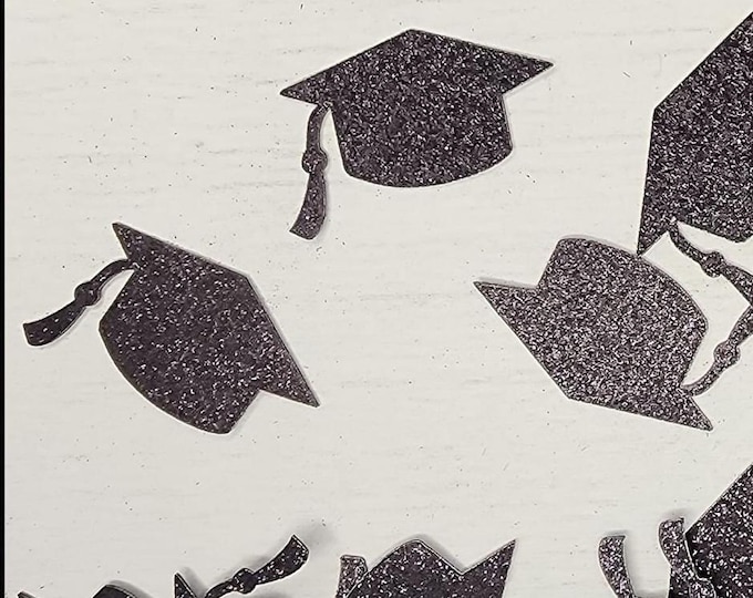 Graduation Cap Shaped Glitter Graduation Hat, Double Sided, 13 Colors ...