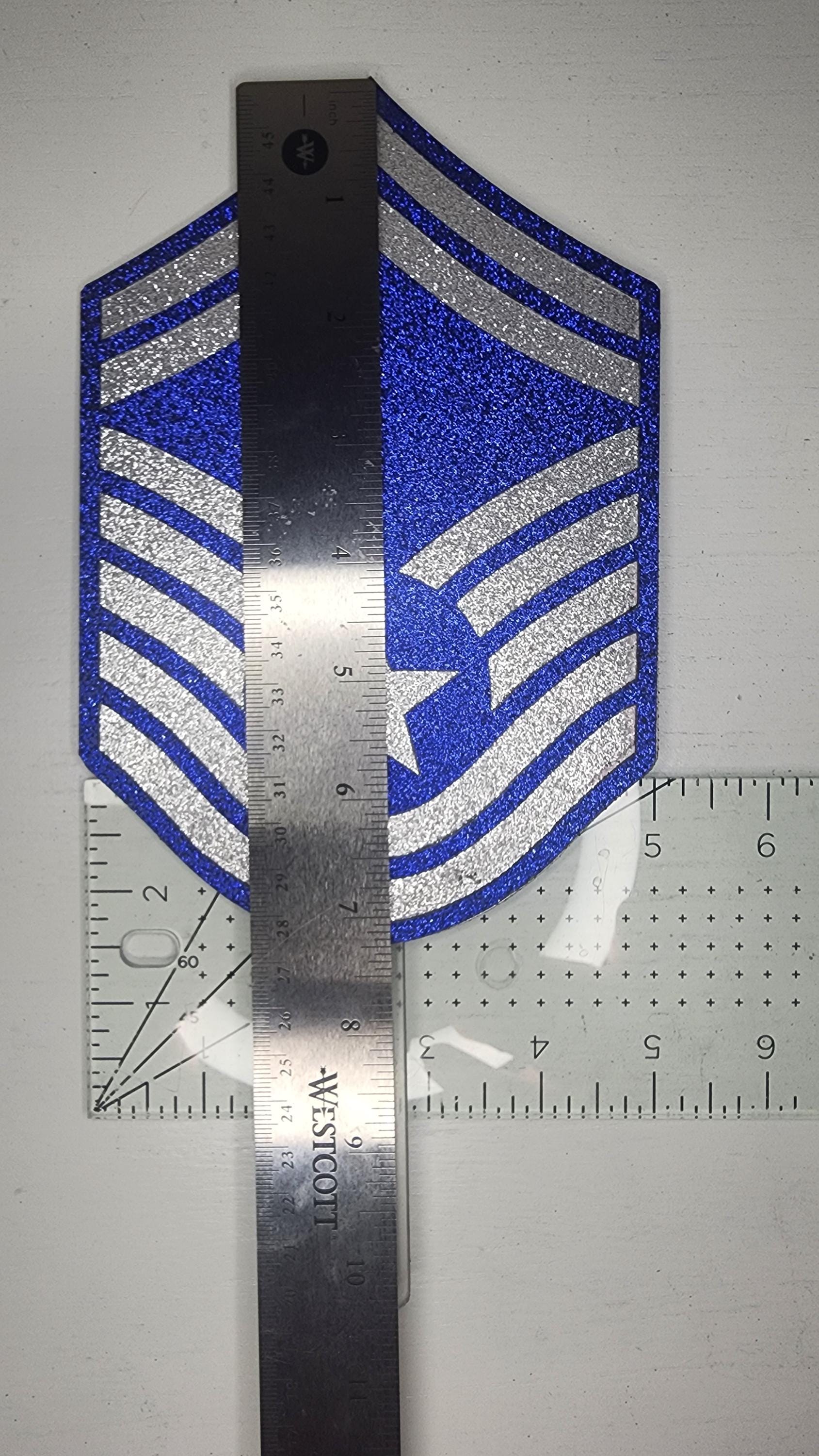 Air Force Enlisted Rank Cake Topper, Glitter Confetti, Double Sided ...