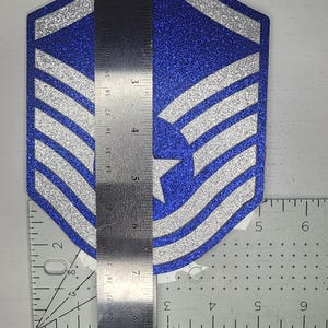 Air Force Enlisted Rank Cake Topper, Glitter Confetti, Double Sided ...
