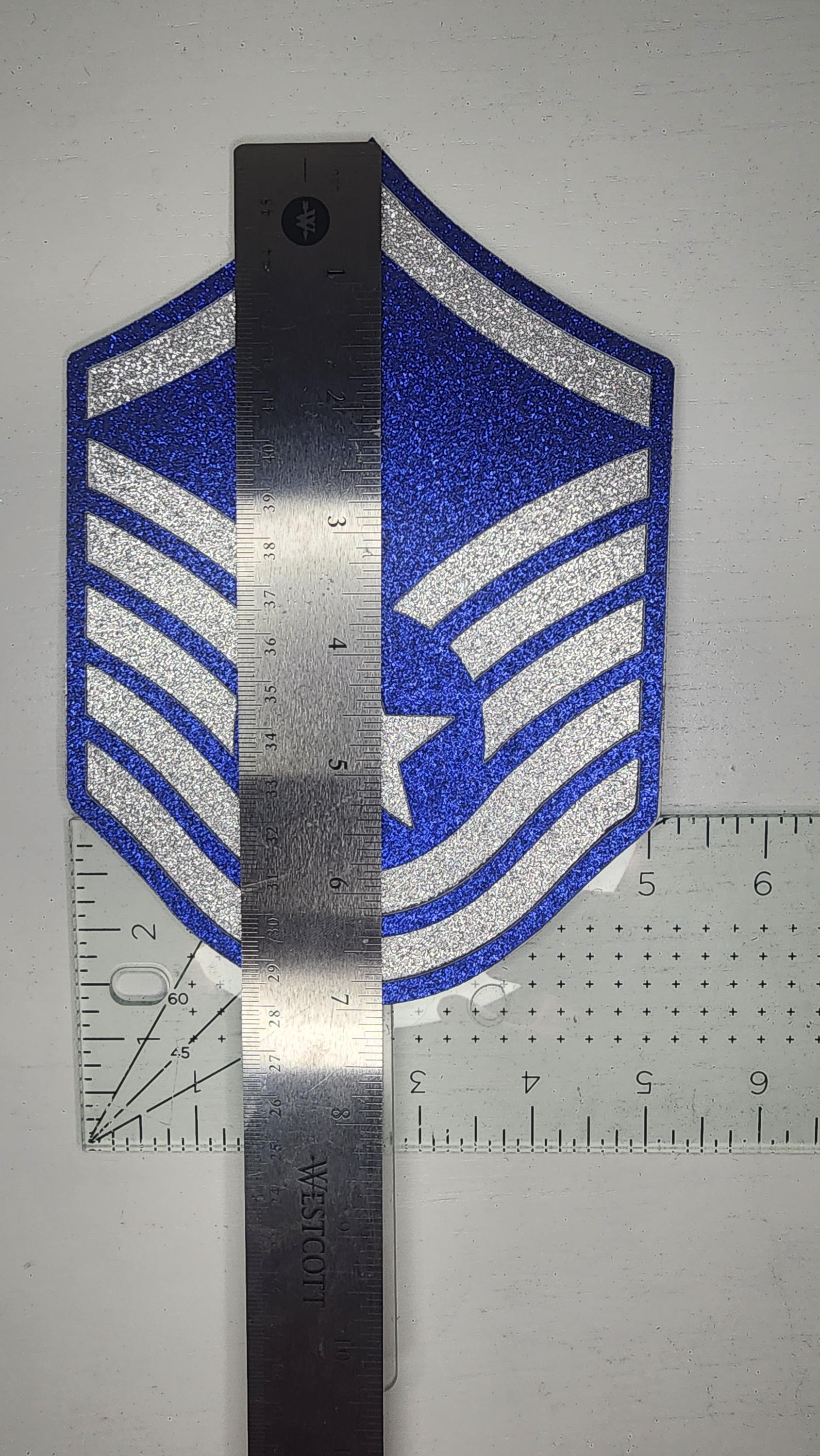 Air Force Enlisted Rank Cake Topper, Glitter Confetti, Double Sided ...