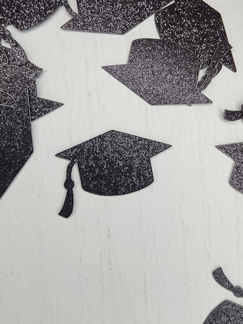 Graduation Cap Shaped Glitter Graduation Hat, Double Sided, 13 Colors ...