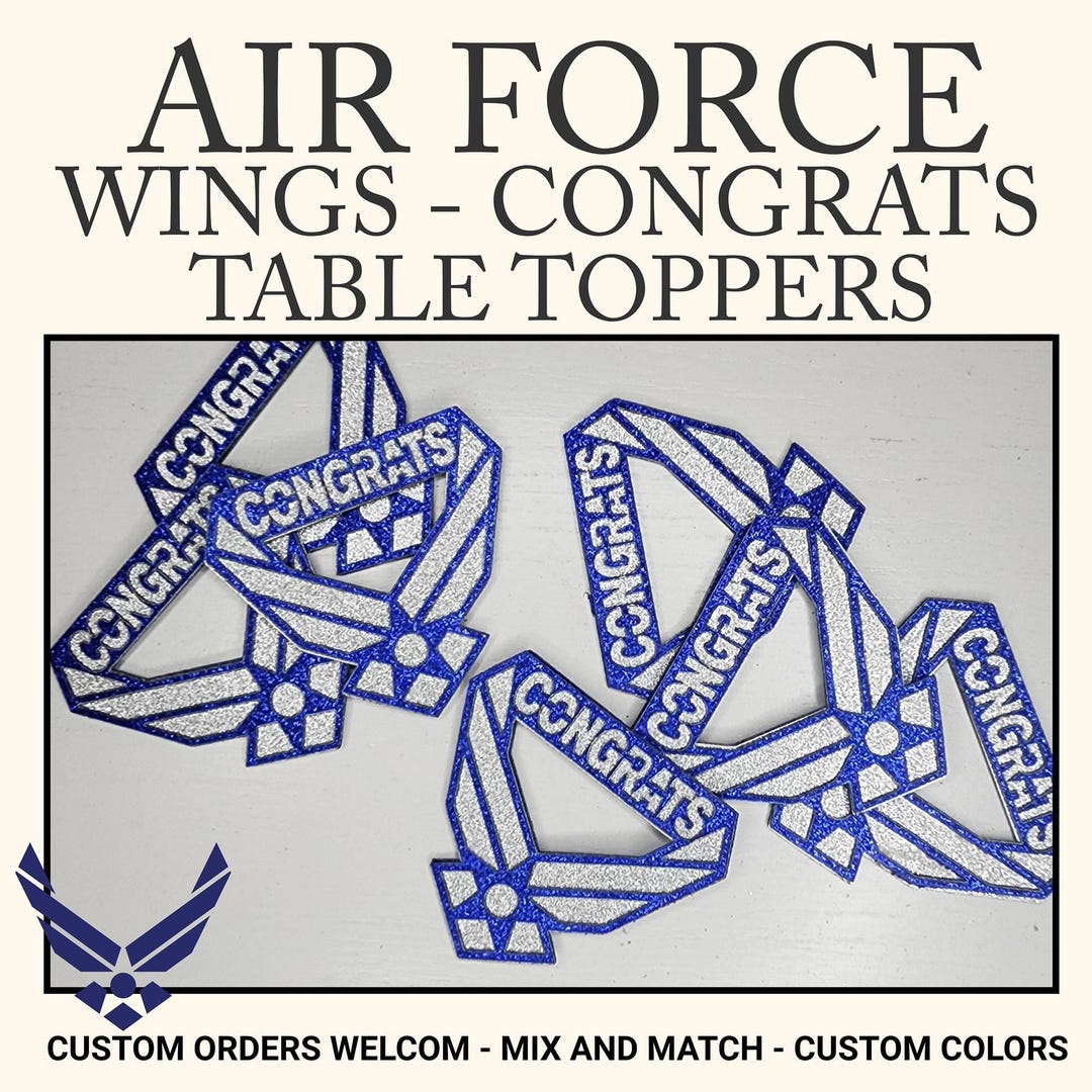 U.S. Air Force Wings Logo, Congrats Design, Glitter Confetti ...