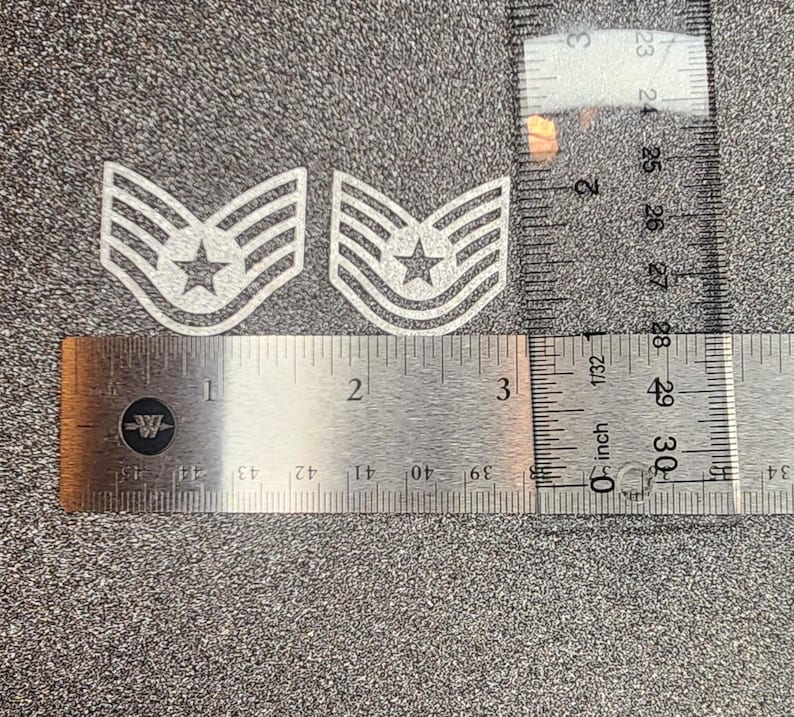 Air Force Enlisted Rank Cut Outs, Silver or Blue Glitter, Double Sided ...