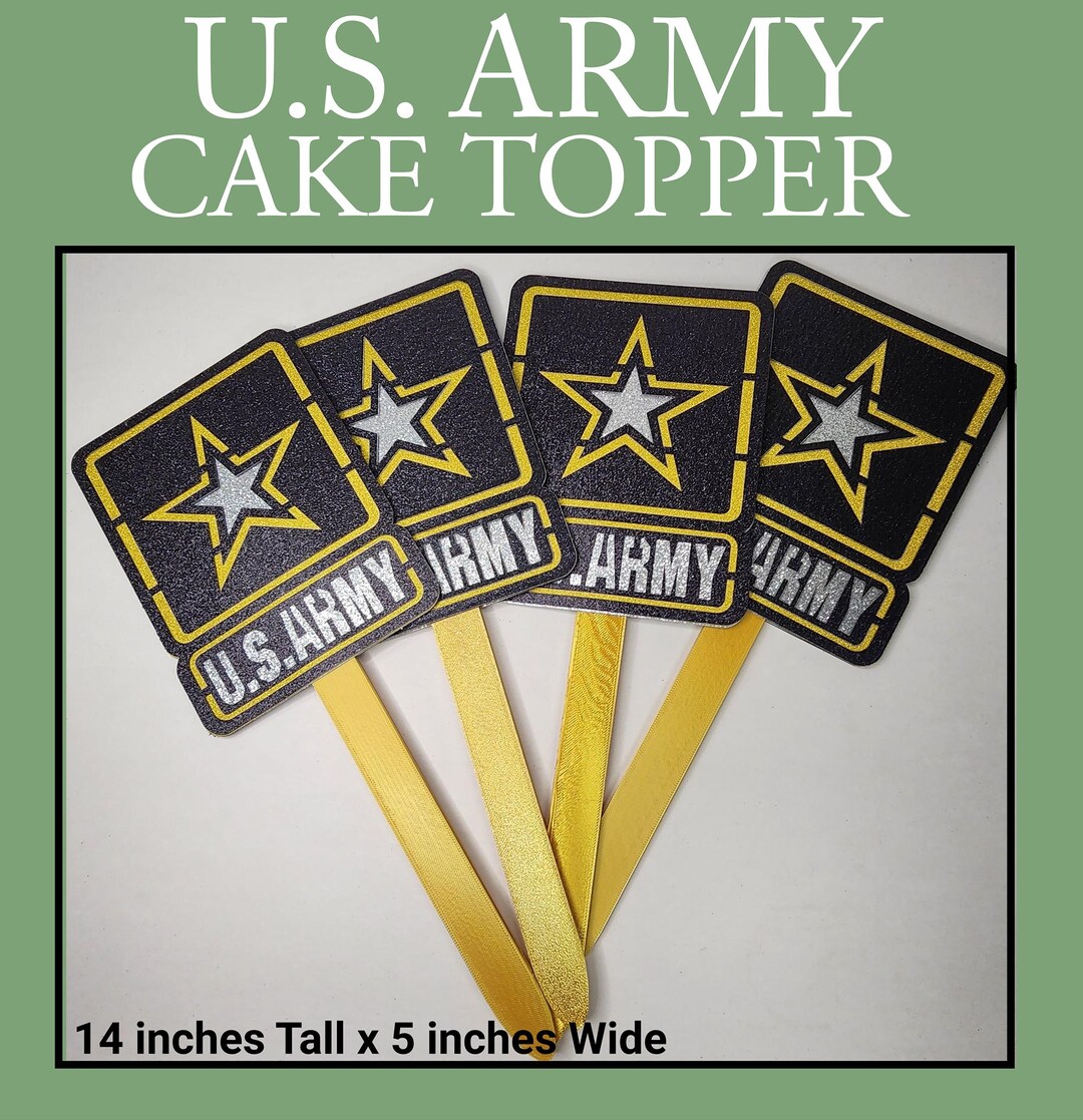 U.S. Army Cake Topper, 14" Tall X 5" Wide, Double Sided, 3D Printed ...