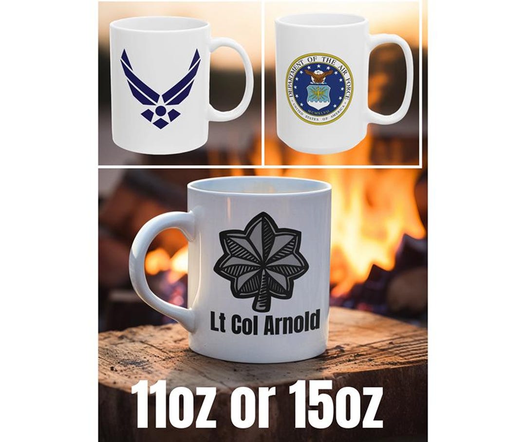 Air Force Lt Colonel Coffee Mug, Air Force 0-5, Ceramic Coffee Cup ...