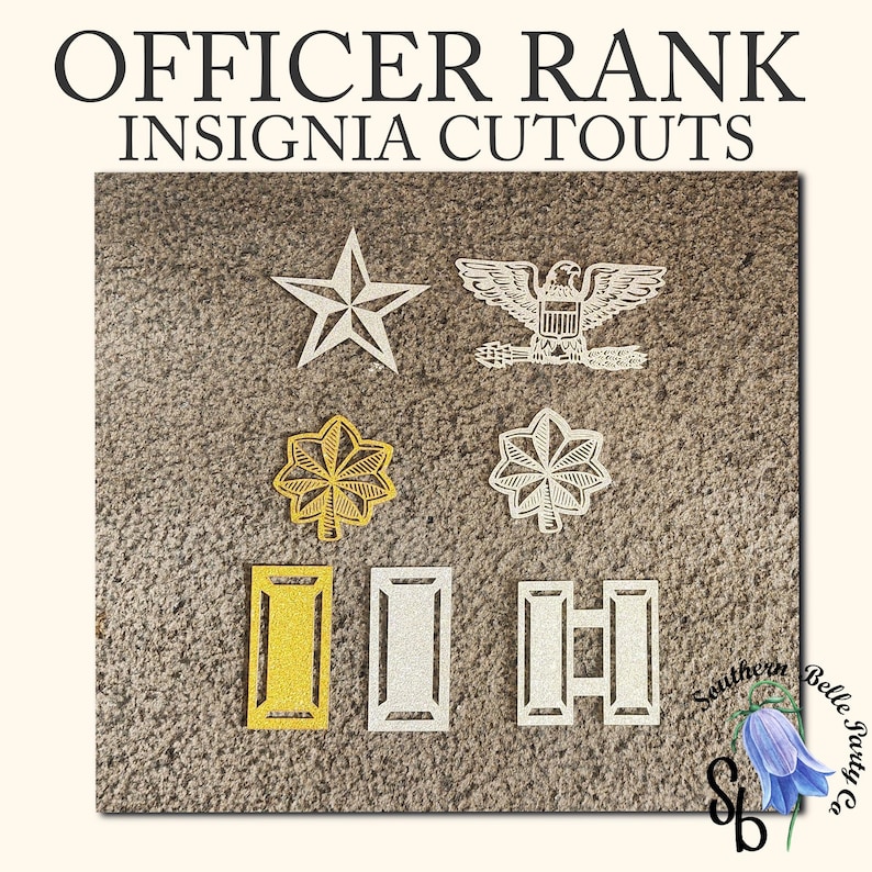 Military Officer Rank Insignia Cutouts, Double-sided Confetti, Air ...