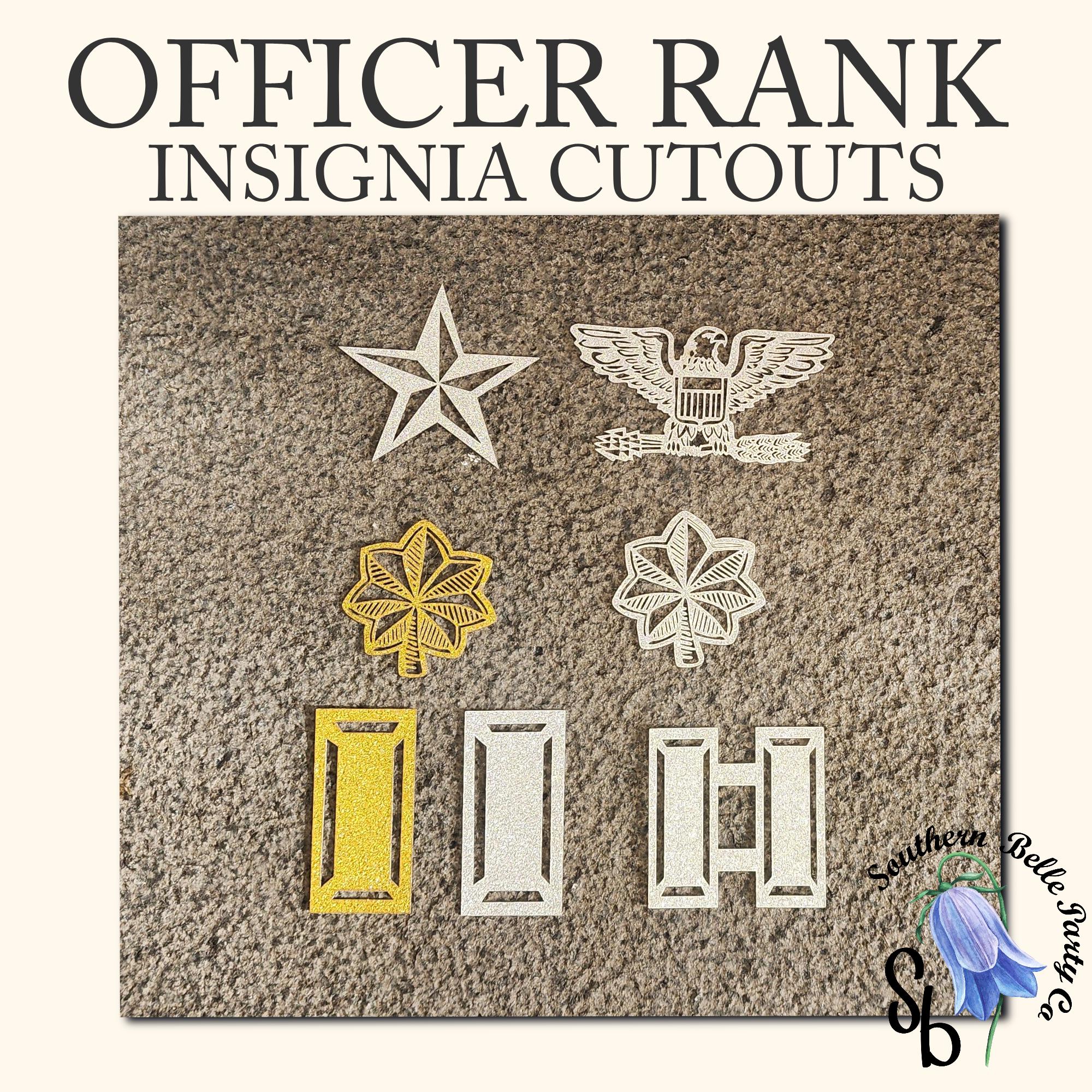 Military Officer Rank Insignia Cutouts, Double-sided Confetti, Air ...