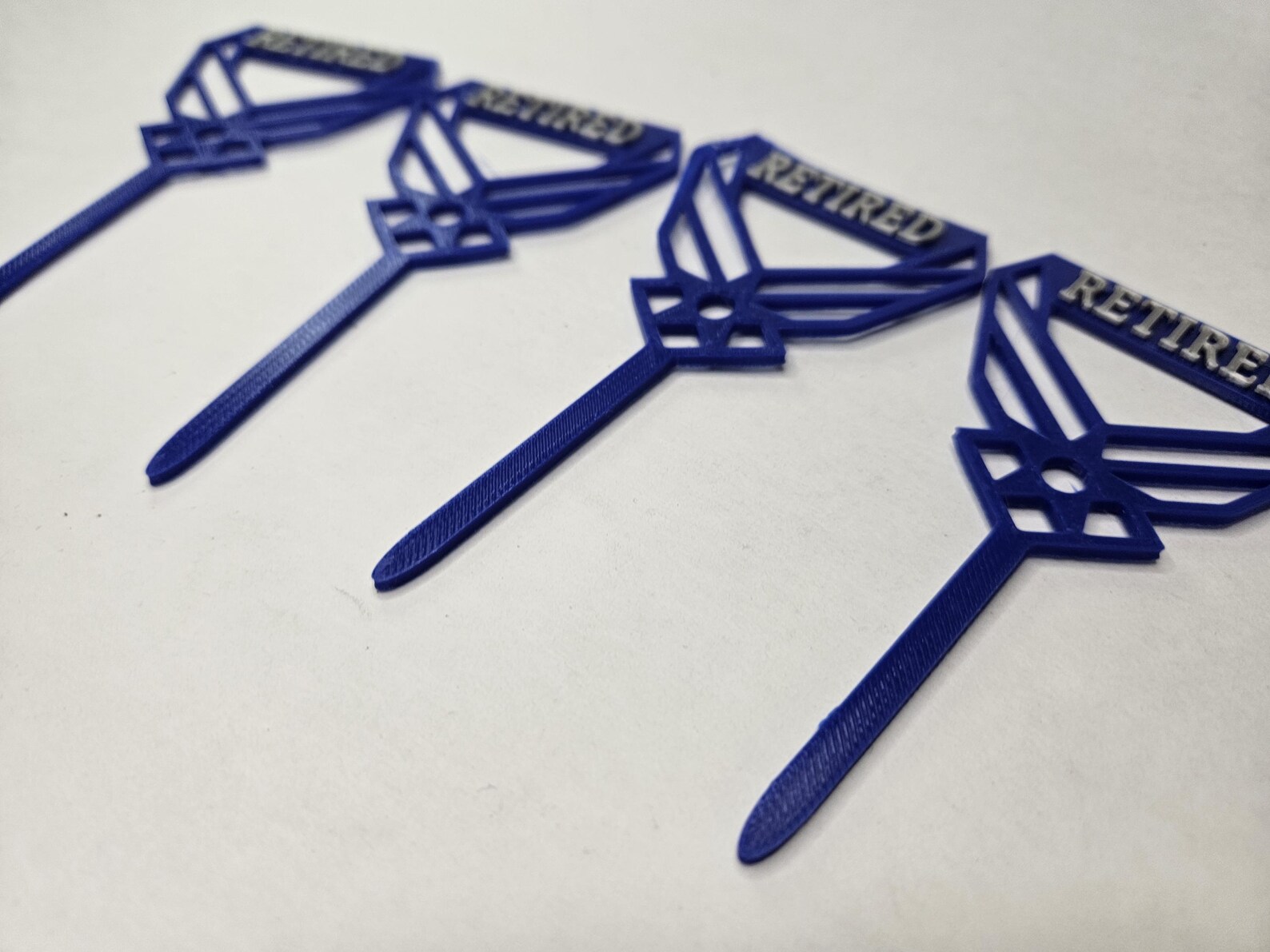 Air Force Retirement Cupcake Toppers, Air Force Wings, 3D Printed ...