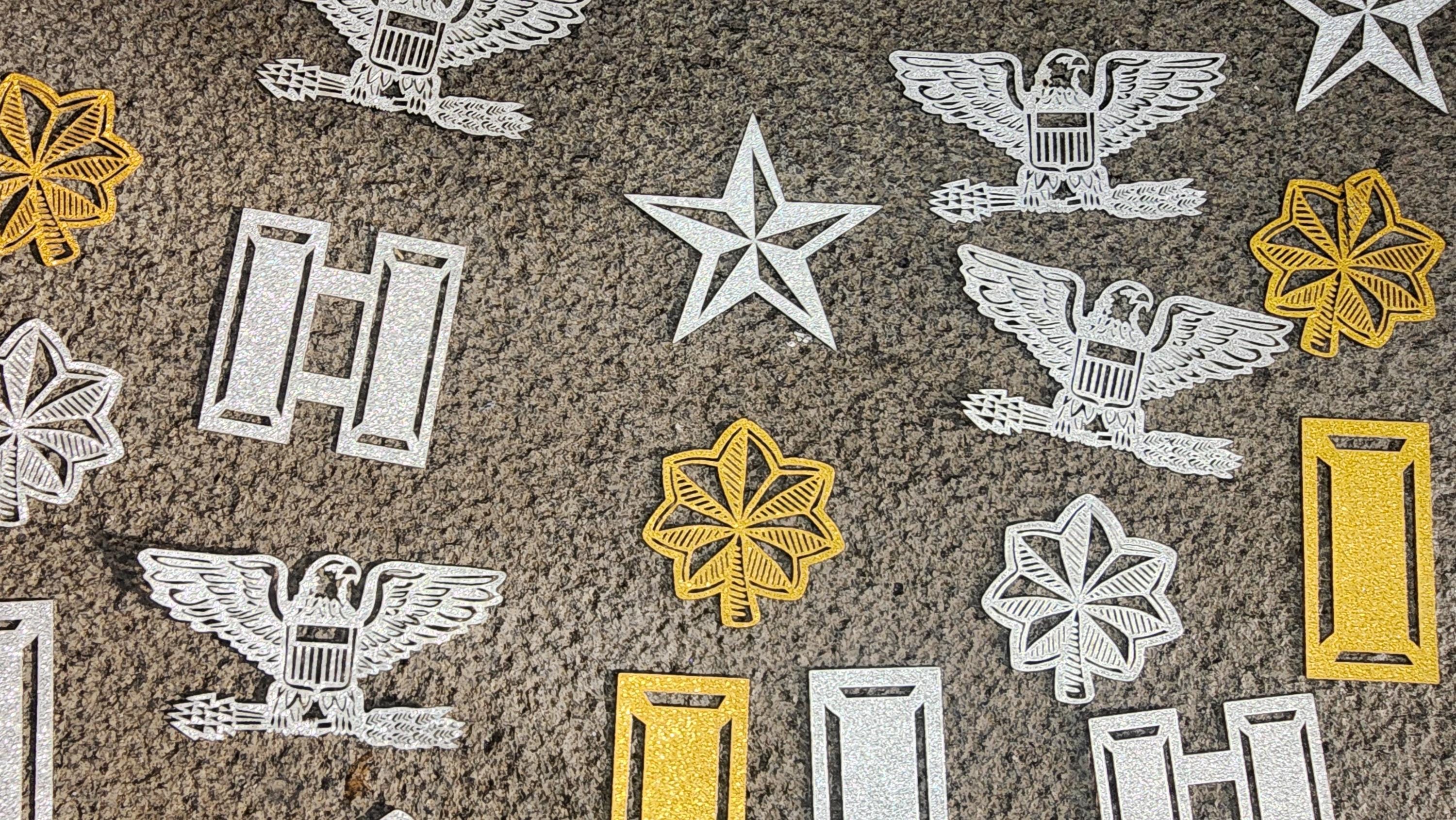 Military Officer Rank Insignia Cutouts, Double-sided Confetti, Air ...