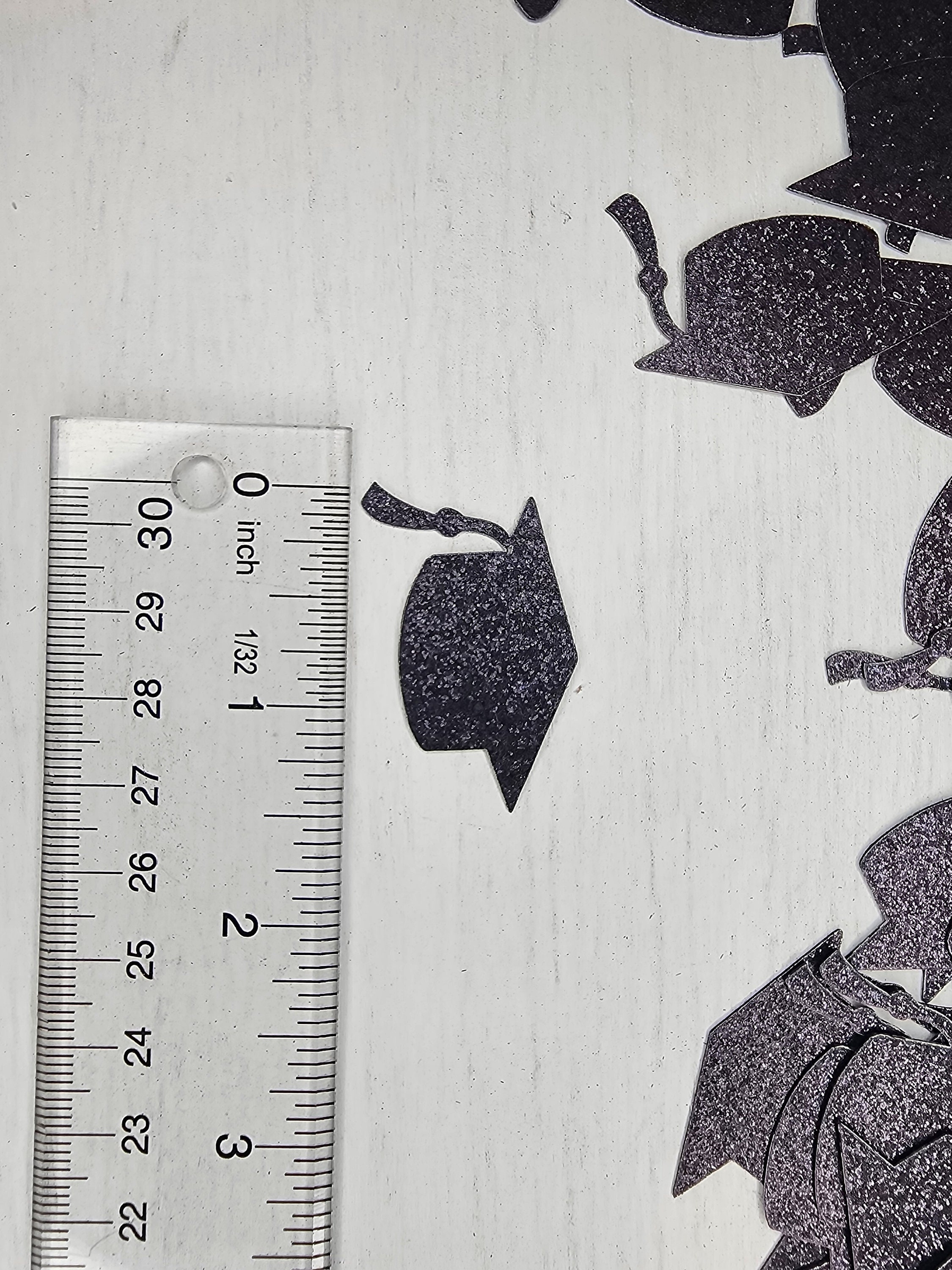 Graduation Cap Shaped Glitter Graduation Hat, Double Sided, 13 Colors ...