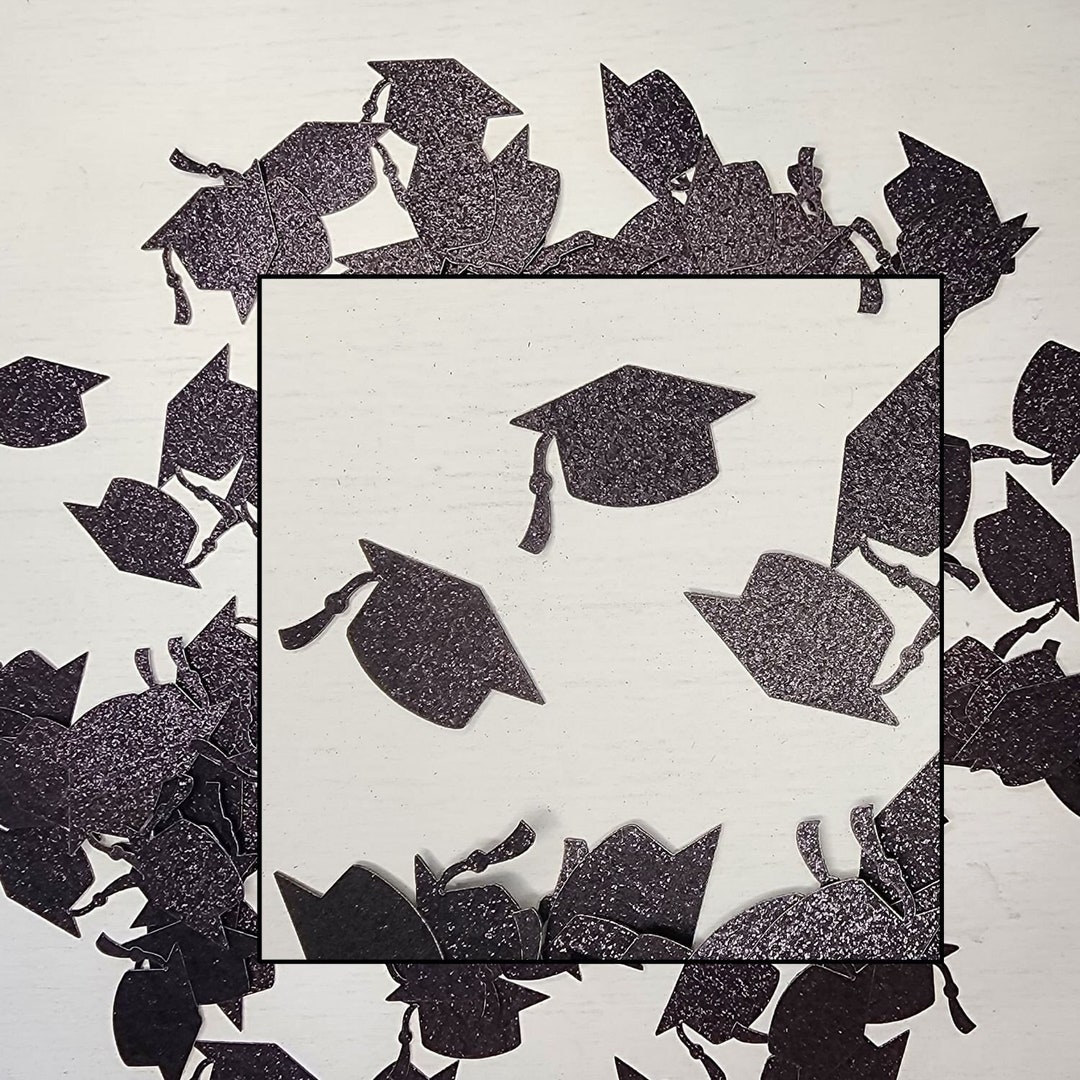 Graduation Cap Shaped Glitter Graduation Hat, Double Sided, 13 Colors ...