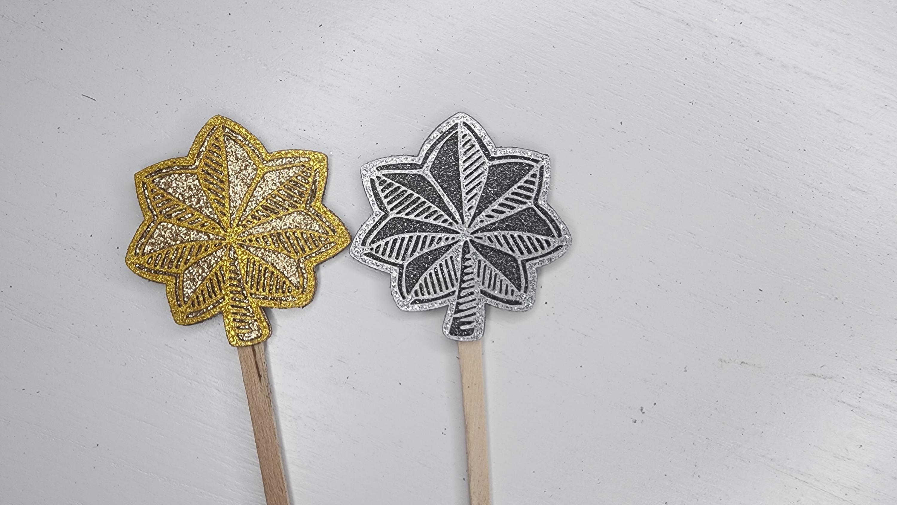 Officer Rank Insignia Cupcake Topper, Confetti, Double Sided, Veteran ...