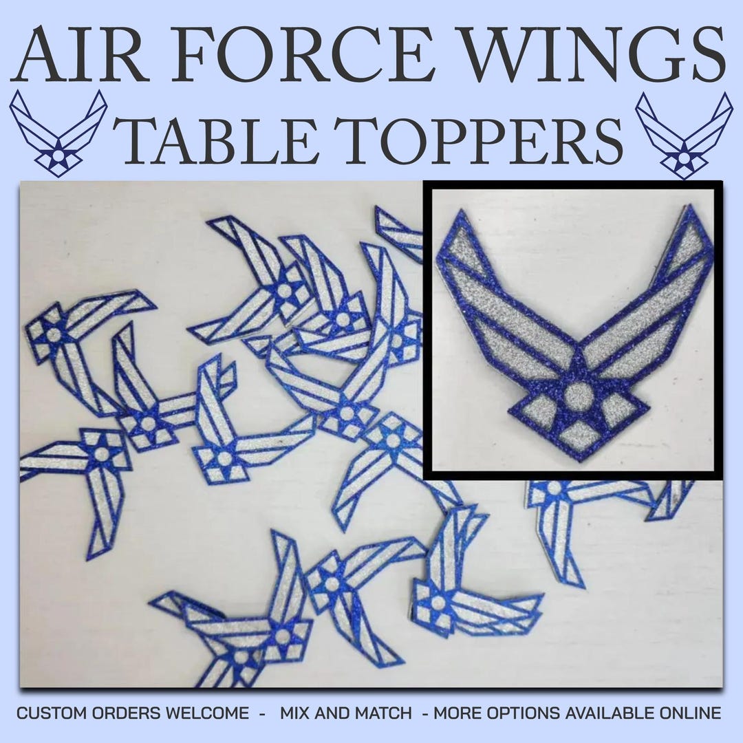 Air Force Wings Table Toppers, AF Decoration, Double Sided, Air Force ...