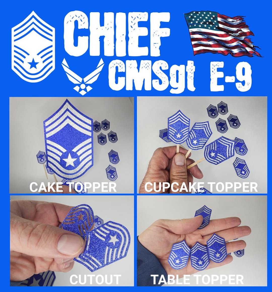 Air Force Cmsgt Rank Decoration, Chief, E-9, Air Force Chief, Cake ...